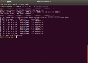 Midiendo la velocidad de conexión con iperf – KS7000+WP