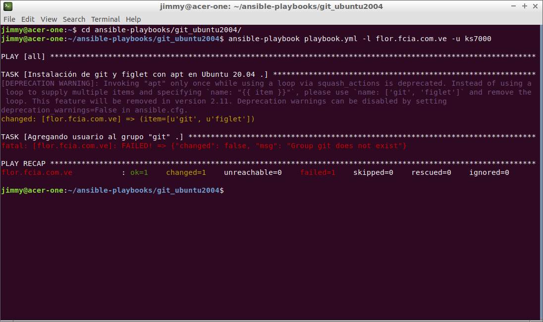 Ansible: instalación de git en un servidor remoto – KS7000+WP